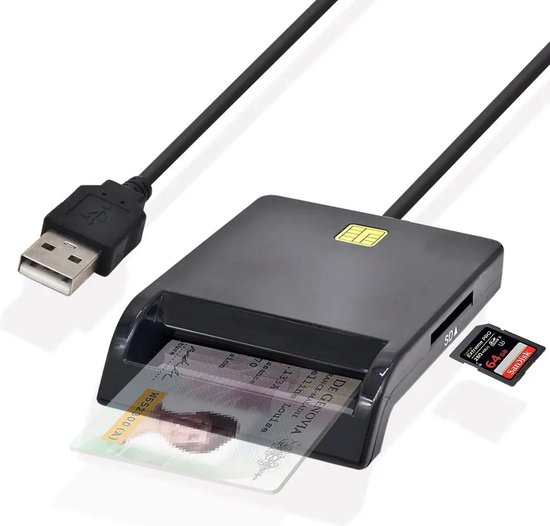 Smartcard Lezer Voor Bankkaart Ic/Id Emv Sd Tf Mmc Kaartlezers USB-CCID ...