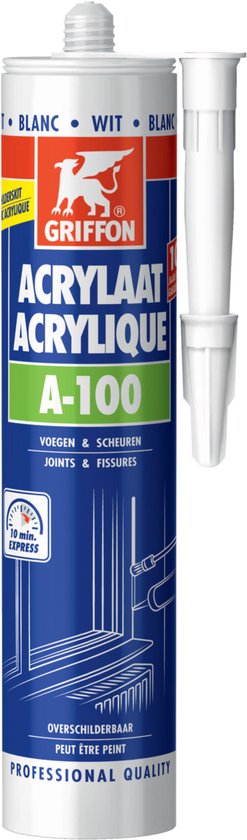 Griffon acrylaatkit - A-100 - 30 minuten wit (koker 300mlx8meter) | bol