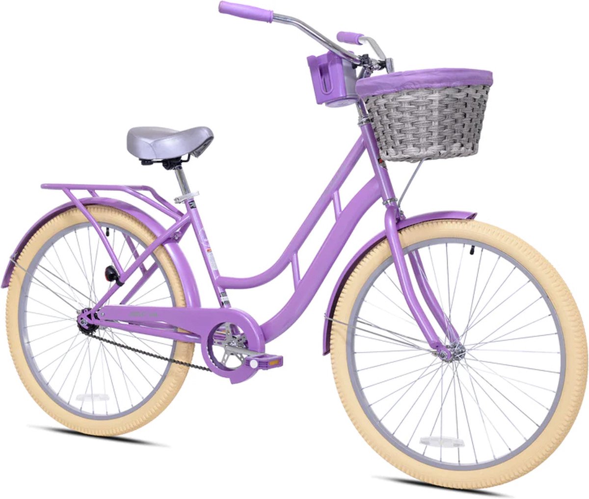 Meisjesfiets 26 Inch Paarse Cruiser Met Mandje | bol