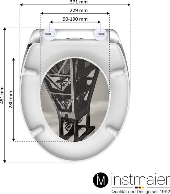 instmaier WC4 - Closetzitting - soft-close mechanisme - duroplast ...