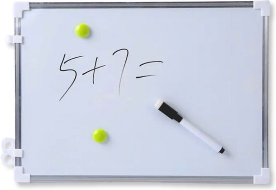 25 x 35 cm - Magnetisch Memobord/Whiteboard Set - Inclusief Stift en ...