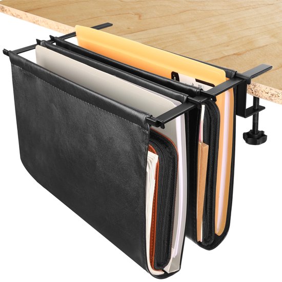 Belle Vous Under Desk Hanging File Organiser Holder - A4 Document ...