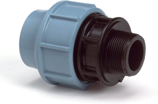 Puntstuk voor PE/tyleen - 16mm x 1/2” Buitendraad - 16 bar | bol