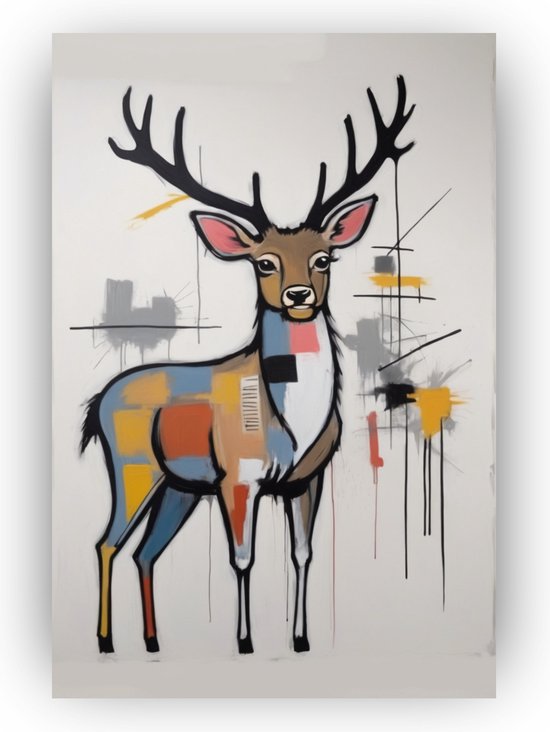 Hert Basquiat poster - Hert poster - Muurdecoratie Jean-Michel Basquiat ...