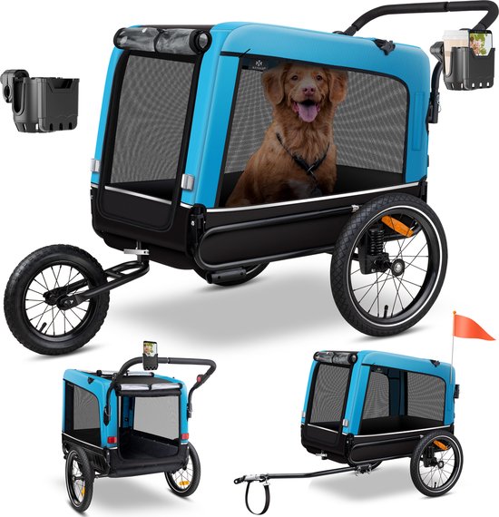 KESSER® Hondenfietskar tot 40 kg 3in1 Hondenbuggy - Fietskar Hond ...