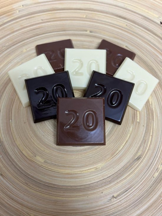 Chocolade cijfer / getal 20 | Verjaardag | Jubileum | Chocola cadeau ...