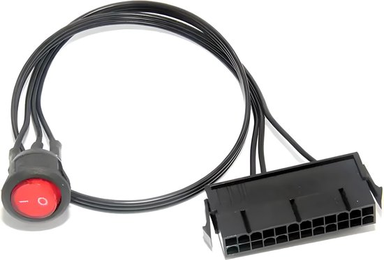24-Pin Female ATX Jumper Switch On/Off Cable | bol