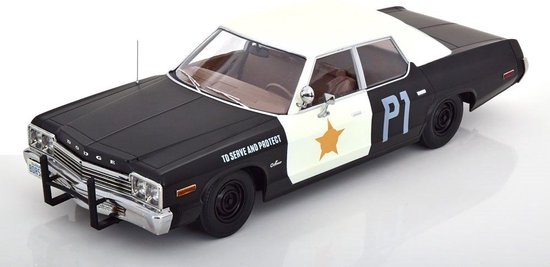 1:18 Diecast Modelauto Dodge Monaco Bluesmobile 1974 KK Models | bol