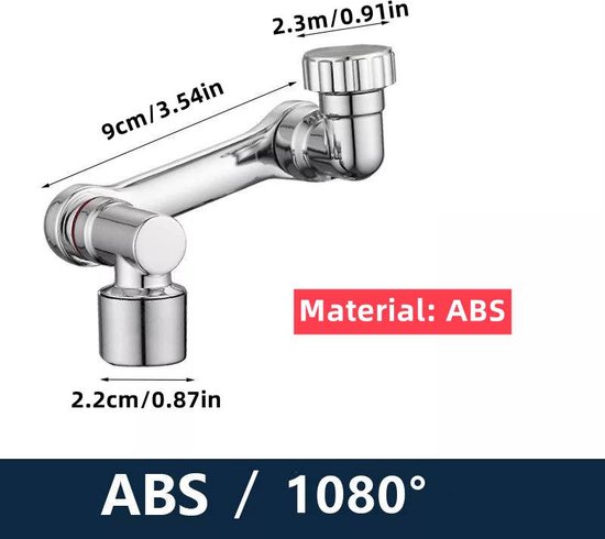 Kraan verlengstuk - Waterbesparend - 1080 graden draaibaar - Keuken en ...