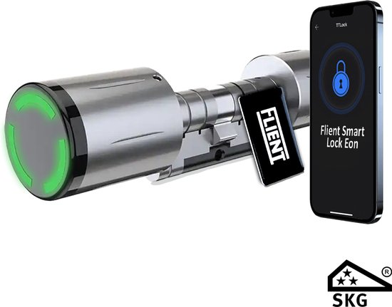Flient® Smart Lock Eon 7 - Slim Cilinderslot - SKG*** - Met APP en ...