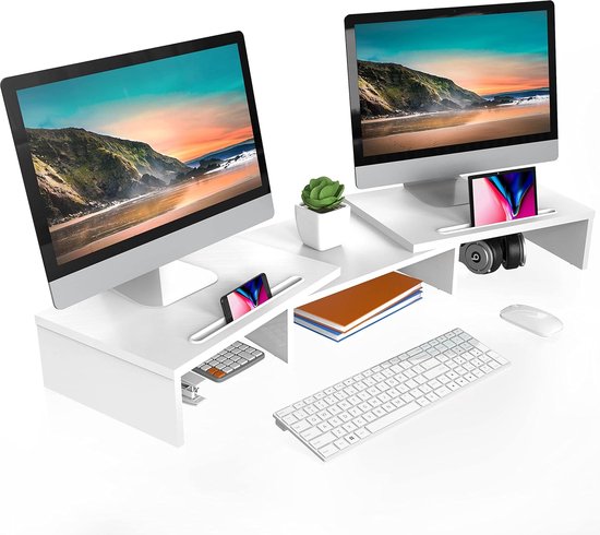 DiverseGoods Houten Monitorstandaard PC Laptop Computerscherm Verhoger ...