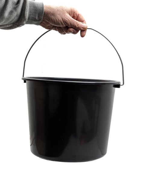 10 x Zwarte emmer - Stevig hengsel - Emmer - Dazenval emmer | bol
