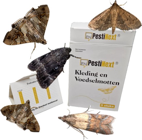 5 stuks - Multi Mottenval - PestiNext - Motten bestrijden - feromoon ...