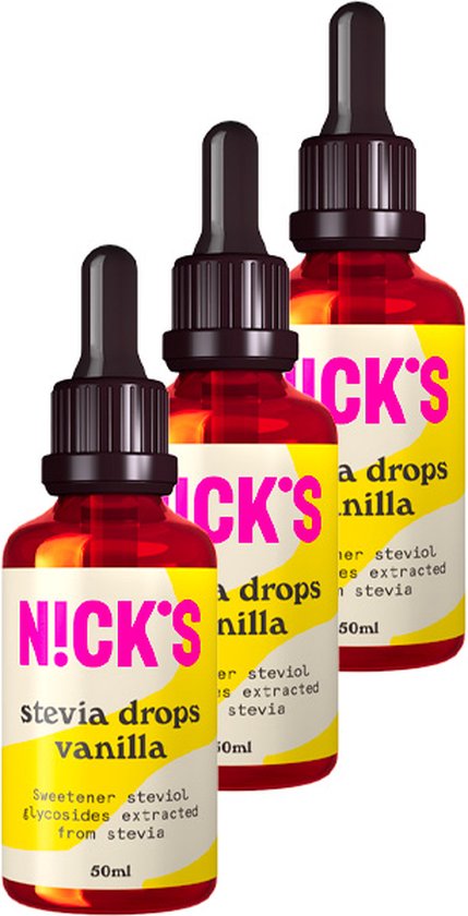 Nick's | Stevia Drops | Vanilla | 3 Stuks | 3 x 50 ml | bol
