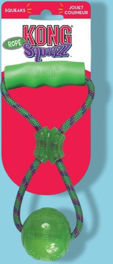Kong squeezz ball met handvat 26,5x12,5x6,5 cm | bol