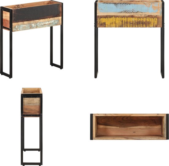 vidaXL Plantenbak 60x20x68 cm massief gerecycled hout - Plantenbak - Plantenbakken -... | bol