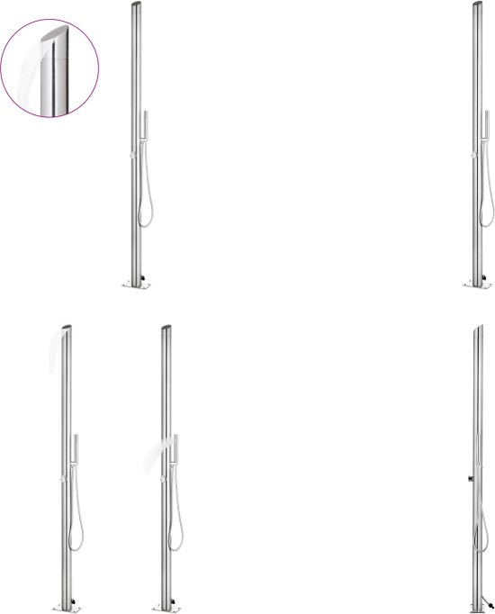 Buitendouche 220 cm roestvrij staal - Tuindouche - Tuindouches ...