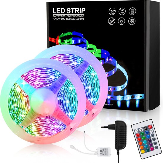 LED Strip 10 meter RGB 5050 SMD – 300 Light strip – RGB LED Strips ...