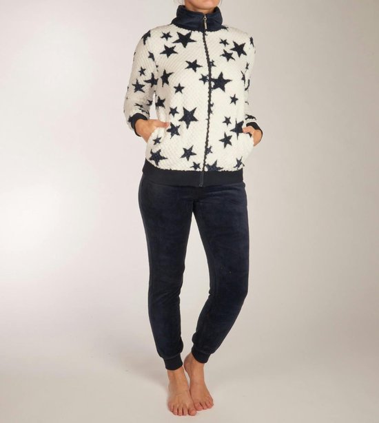 Rebelle huispak dames - Snowy Stars - 48 - Blauw | bol