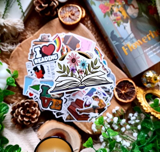 Boeken Stickermix - 50 Stuks | Laptop | Ereader | Bullet Journal | bol