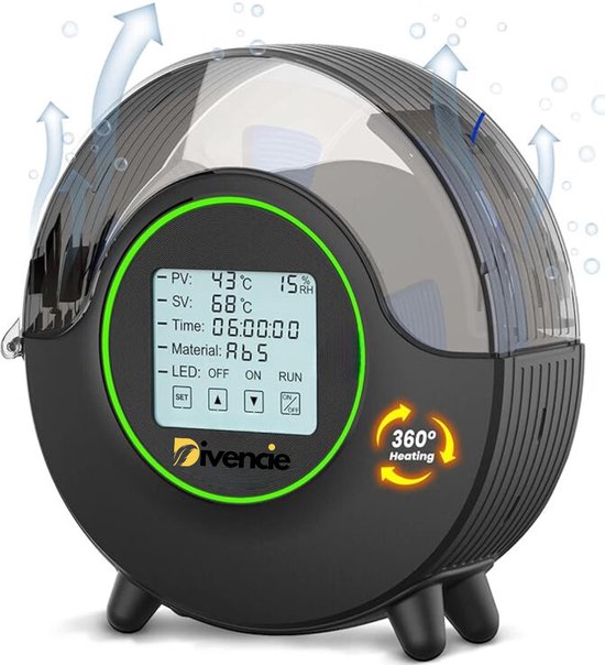 Divencie Filament Droger - Droogbox - Drybox - 3D - Snel & Gelijkmatig ...
