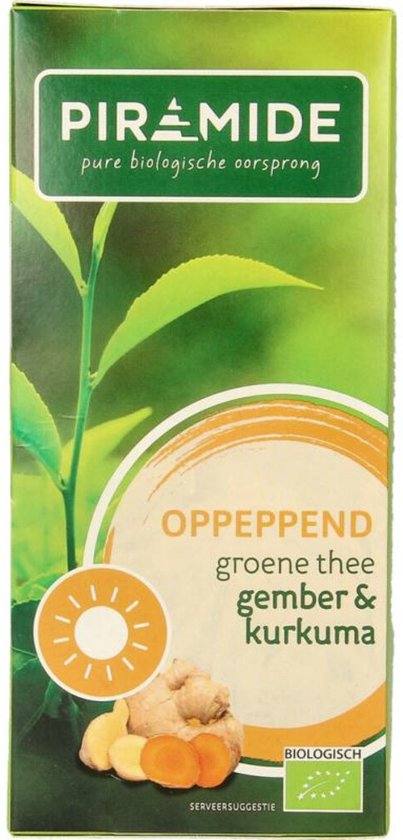 Piramide Groene Thee Oppeppend Gember & Kurkuma 20 stuks | bol