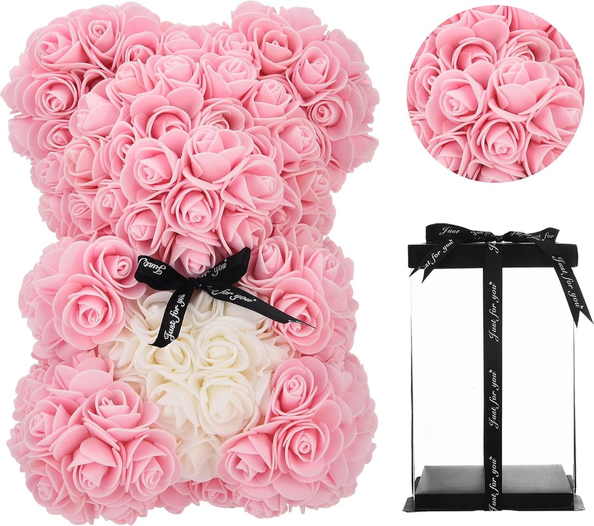 Rozenbeer - Lichtroze - Rose Bear - Rose Teddy - Valentijn - Moederdag - Rozen Teddy Beer | bol