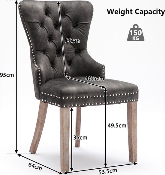 Merax Luxe Eetkamerstoelen Set van 2 - Gestoffeerde Stoelen - Fluwelen Eetkamerstoel -... | bol