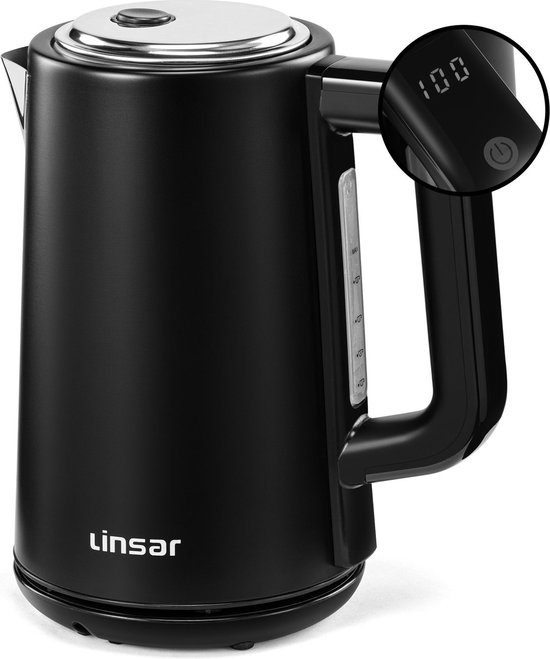 Linsar - Waterkoker - RVS look - 1,7 liter - Met touch-functie ...