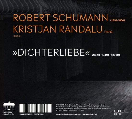 Kristjan Randalu - Schumann: Dichterliebe (CD), Kristjan Randalu ...