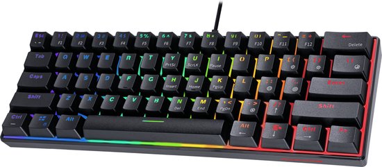 Deltaco DK430 Gaming Toetsenbord - Mechanisch - 60% - Red Switch - RGB ...