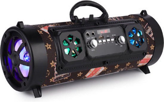 M17 Outdoor Portable Barrel Bluetooth Speaker: 15W subwoofer, wireless ...