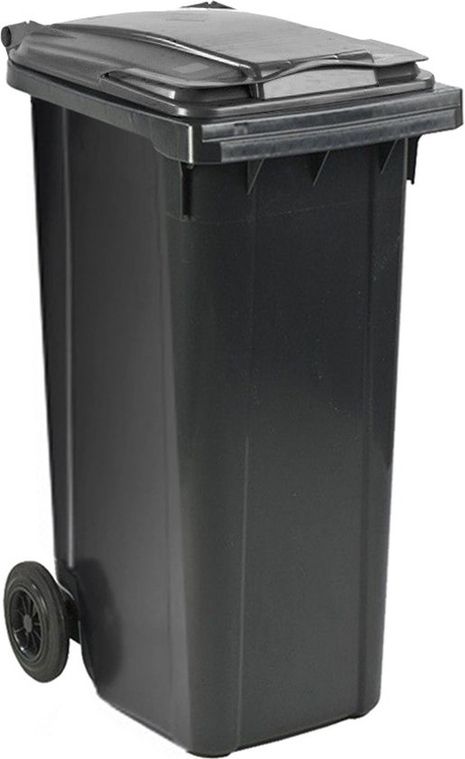 Afvalcontainer 180 liter grijs | bol