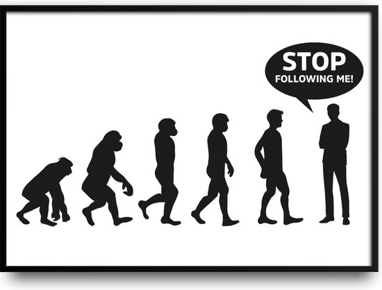 Stop following me fotolijst met glas 40 x 50 cm - Prachtige kwaliteit ...