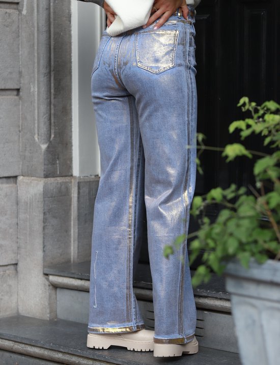 Hello Miss | Metallic Wide Leg HM6538 Goud 40 Dames | Twinkels | bol