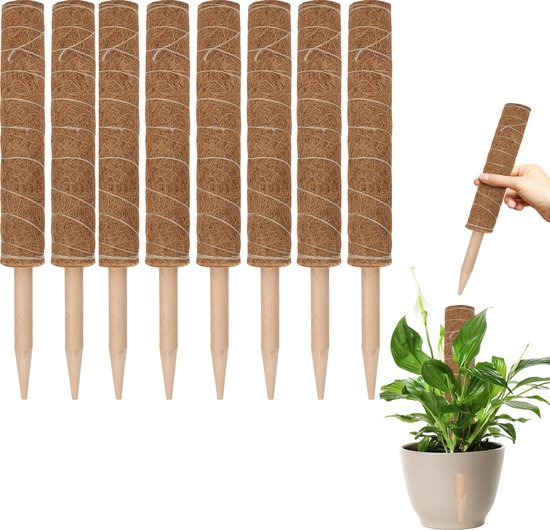 Mosstok voor Planten - 6x 40 cm - Plantenstok - Plantensteun ...