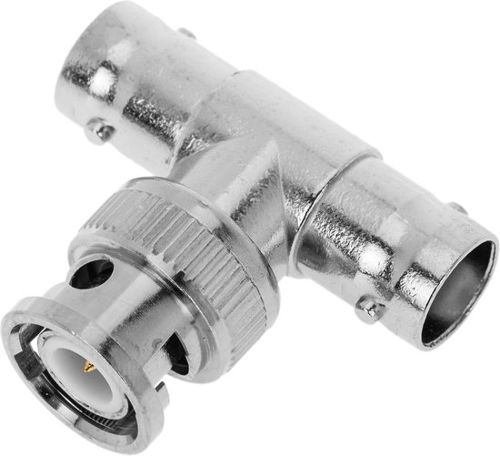 BeMatik - T-connector van 1 BNC mannelijk naar 2 BNC vrouwelijk | bol