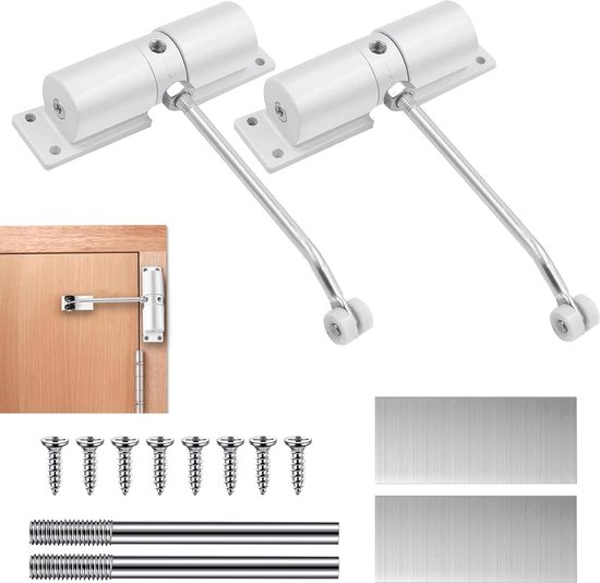 2 stuks automatische deursluiter, binnendeur, veerbelaste deursluiter ...