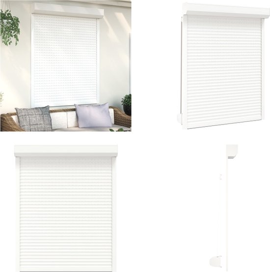 vidaXL Rolluik 120x150 cm aluminium wit - Rolluik - Rolluiken ...