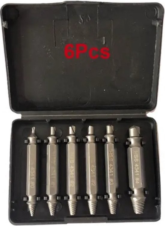6 Pcs Zilver Schroef Extractor Drill Bit Extraction Kit Beschadigde ...