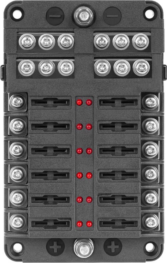 Ripca 12 V zekeringdoos / zekeringkast voor 12 steekzekeringen ...
