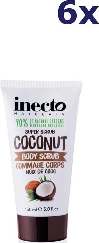 6x Inecto Naturals Coconut Body Scrub 150ml | bol
