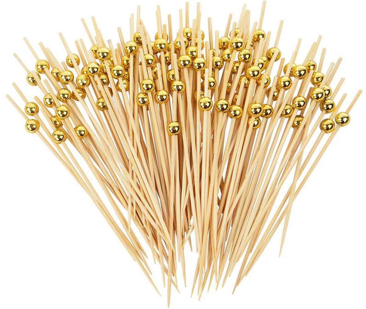 Gouden Cocktail prikkers 20 stuks , gouden verjaardag prikkers - houten ...