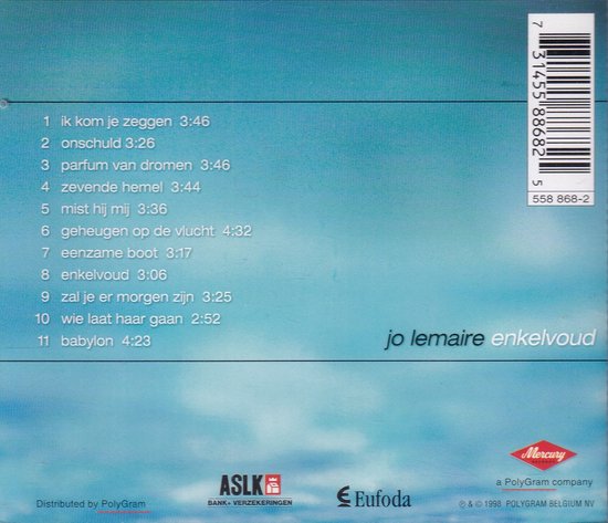 Enkelvoud, JO LEMAIRE | CD (album) | Muziek | bol