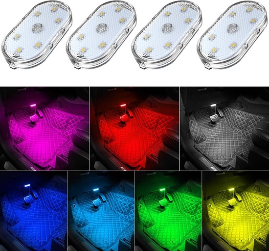 Auto Interieur LED Verlichtingsset - Draadloos Bluetooth Bedienbaar ...