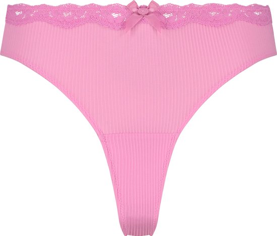 Hunkemöller Dames Lingerie String Lola - Blauw - maat L | bol