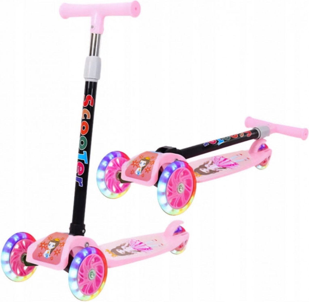 Kinderstep met 3 lichtgevende wielen – Kick step voor kinderen van 3 t ...