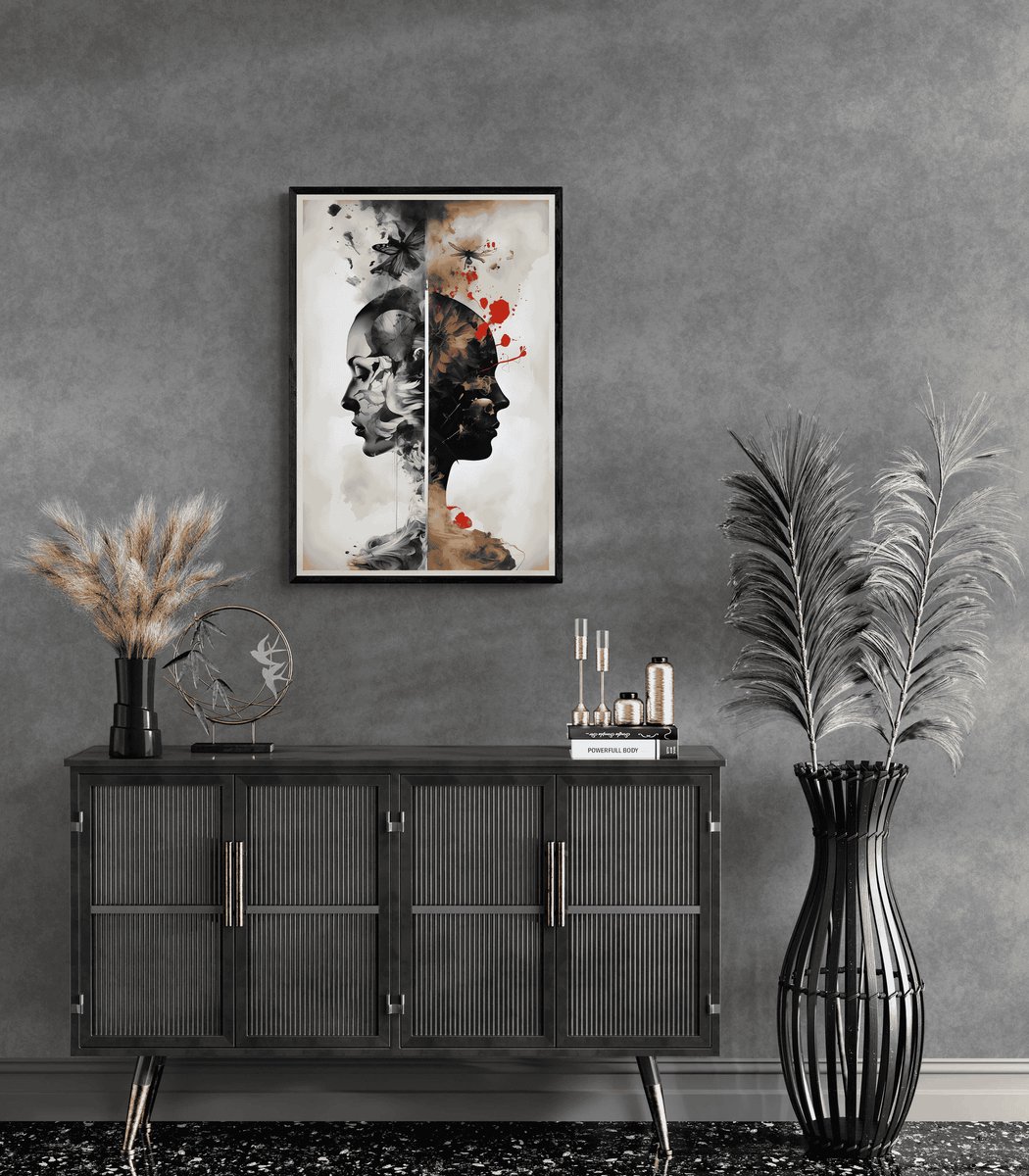Abstracte Poster | Splitsing | Gespleten Gedachten Poster | 61x91cm ...