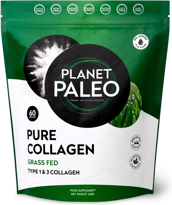 Planet Paleo - Pure Collagen - Puur Collageen - 450 gram | bol