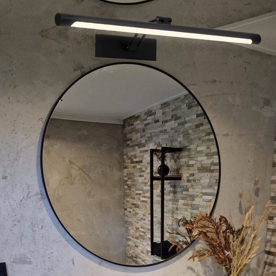 Vtw Living® Spiegellamp - Badkamer Verlichting - Mat Zwart - 55 cm ...